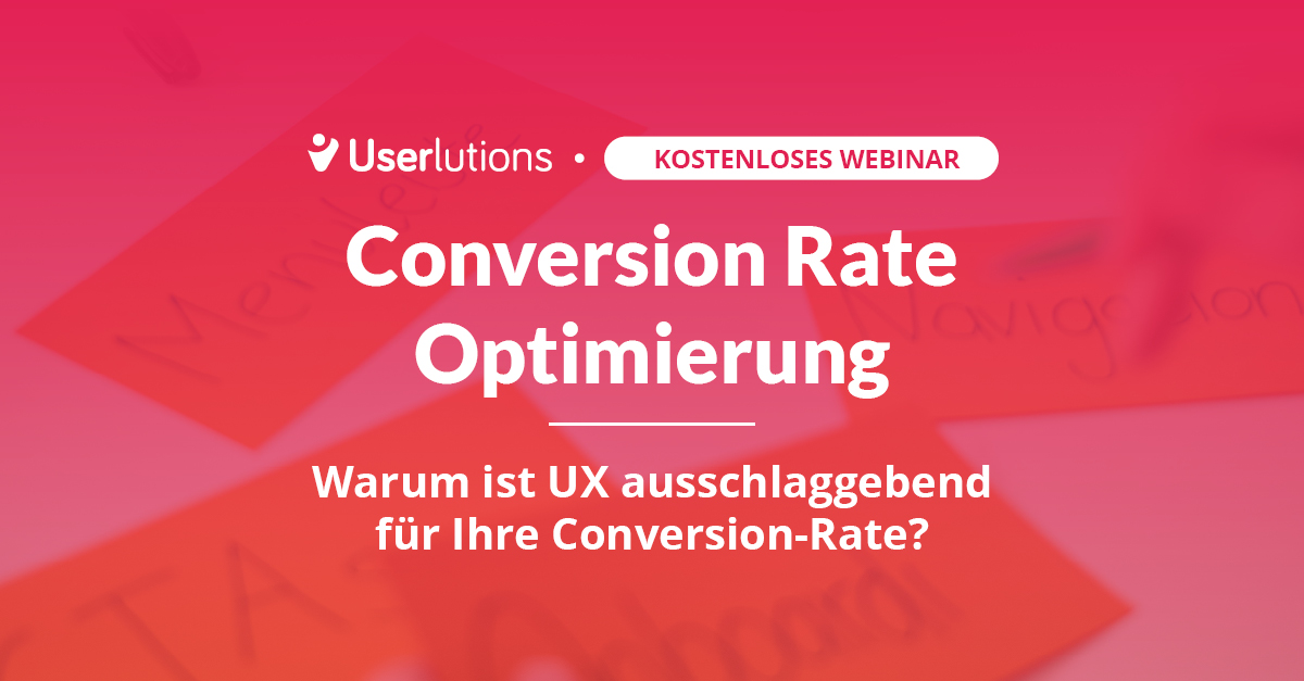 Conversion-Optimierung & UX | Webinar